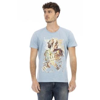 Trussardi Homme, Tops, Bleu, Taille: 3XL T-shirt Col Rond Manches Courtes