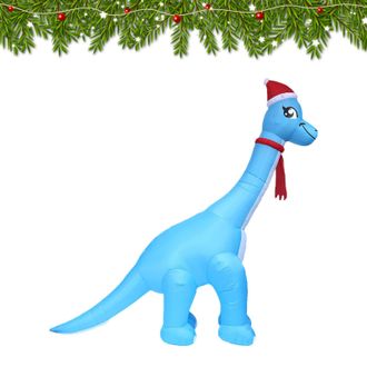 Generic Weihnachten aufblasbar - Riesige beleuchtete Dinosaurier Party Accessories - Aufblasbare Weihnachtsdekoration f&uuml;r drau&szlig;en | F&uuml;r Halloween Festival Gar