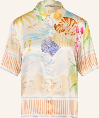 Lilienfels Lilienfels Hemdbluse Aus Seide weiss