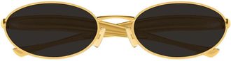 Bottega Veneta unisex, Accessoires, Jaune, Taille: 57 MM Sardine Oval Lunettes de soleil