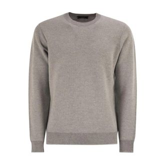PESERICO Feinstrickpullover mit Rundhalsausschnitt - - Knitwear - Herren - Grau - 2XL