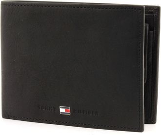 Tommy Hilfiger Leder Geldb&ouml;rse Johnson Wallet Black schwarz