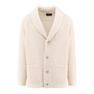 HUGO BOSS Homme, Pulls, Blanc, Taille: L Cardigan Oversize Laine Cachemire Soie