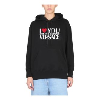 Versace I Love You Hoodie - - Sweatshirts & Hoodies - Damen - Schwarzk - XS