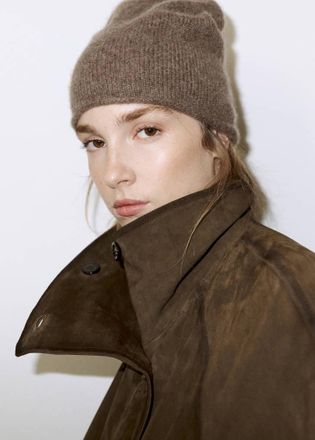 Mango Bonnet 100 % cachemire marron moyen - Femme - Taille unique - MANGO
