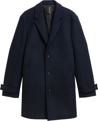 Tom Tailor Herren Wollmantel mit Reverskragen