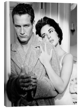 Posterlounge Die Katze auf dem Hei&szlig;en Blechdach Leinwandbild 30 x 40 cm Schwarz-Wei&szlig; Wandbilder Wanddeko