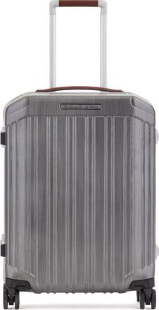 Piquadro unisex, Valises, Gris, Taille: ONE Size Trolley cabine rigide ultra-plat &agrave; quatre roues