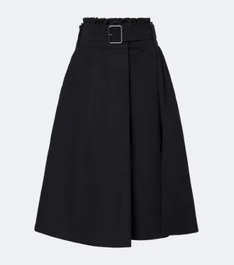 Loewe Jupe midi en coton m&eacute;lang&eacute;