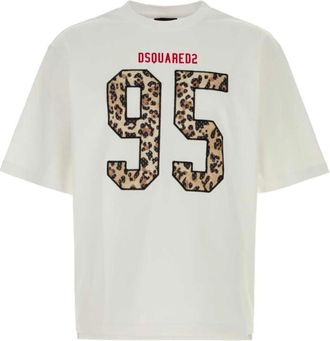 Dsquared2 Homme, Tops, Blanc, Taille: S T-shirt Wild Leopard