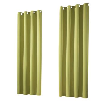Heimtexland 1 Paar Thermo- Verdunklungsgardinen Ösenschal Vorhänge Verdunkelnd Isolierend Blickdicht Verdunkelungsvorhänge HxB 145x135 Grün Typ139