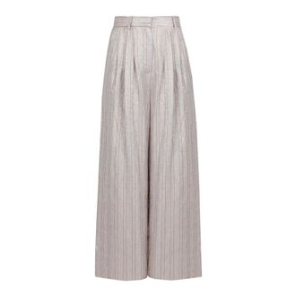 ottod'Ame Femme, Pantalons, Beige, Taille: 40 FR Wide Pantalons