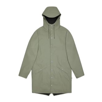 Rains Wasserdichte Lange Jacke Minimalistisches Design - - Jackets - Herren - Gr&uuml;n - M