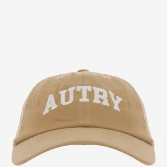 Autry Casquette de baseball en velours de coton c&ocirc;tel&eacute; Autry avec logo