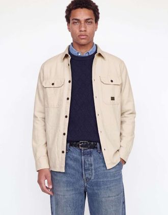 Jack & Jones Bluivy Langarmhemd in lockerer Passform mit Kentkragen in Gelb-Braun