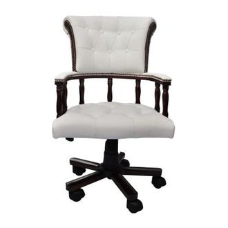 vidaXL Vidaxl - Chaise de bureau pivotante Blanc