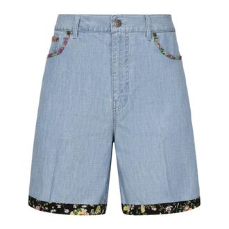Valentino Garavani Homme, Shorts, Bleu, Taille: W36 Shorts Bleus en Coton Coupe Regular Italie