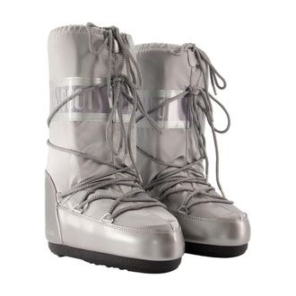 Moon Boot Womens Icon Glance Boots - Moon Synthetic Silver Shoes