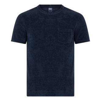 Fedeli Homme, Tops, Bleu, Taille: XS T-Shirt Col Rond