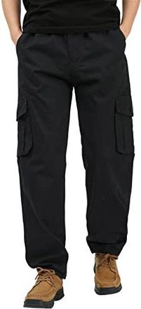 Generic Pantalon cargo baggy pour homme - Pantalon de randonn&eacute;e pour homme - Couleur unie - Avec plusieurs poches - Respirant - Pantalon de travail d&eacute;contract