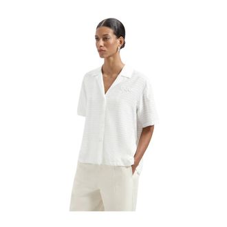 Olaf Hussein Camp Hemd Kurzarm Bluse - - Blouses & Shirts - Damen - Wei&szlig; - M
