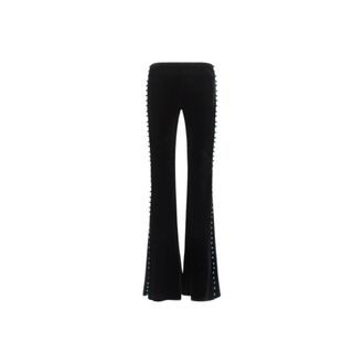 Roberto Cavalli Femme, Pantalons, Noir, Taille: 40 FR Pantalon &Eacute;vas&eacute; Noir Femme Italie