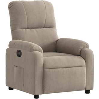 vidaXL Relaxsessel Elektrisch Taupe Mikrofasergewebe Vidaxl