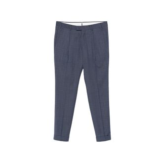 Pantaloni Torino Homme, Pantalons, Bleu, Taille: M Pantalon pliss&eacute; &agrave; carreaux