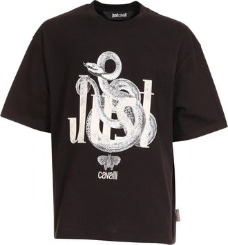 Roberto Cavalli Grafik-T-Shirt - - Tops - Herren - Schwarzk - L