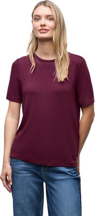 Street One Damen 3226576 Shirt mit Chiffon-Detail, Noble Red, 44