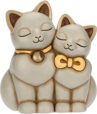 Thun Paar verliebte Katzen, Keramik, Kollektion Andere Neuheiten 2025, 13,7 x 10,4 x 15,7 cm