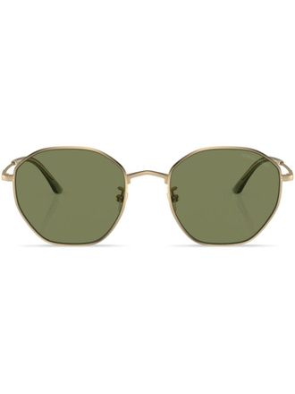 Giorgio Armani Sonnenbrille mit geometrischem Gestell - Schwarz