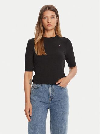 Tommy Hilfiger Bluse WW0WW47308 Schwarz Slim Fit