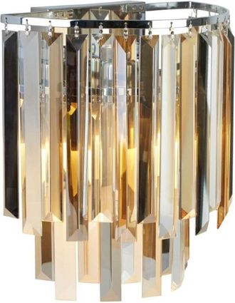 Searchlight Searchlight Clarissa - Applique murale &agrave; 2 ampoules au chrome, abat-jour en verre, E14