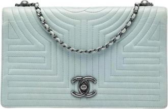 Chanel Sac port&eacute; &eacute;paule Pre-owned - Femme - Pre-owned - Bleu - Taille: ONE Size
