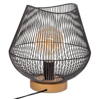 Atmosphera Atmosphera - Lampe filaire Jena noire - métal H28 cm