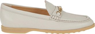 Tod's Femme, Chaussures, Blanc, Taille: 36 1/2 EU Mocassins en cuir