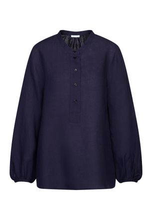 Seidensticker Damen Tunika - Fashion Bluse - Regular Fit - Stehkragen - Langarm - 100% Leinen