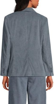 Lands End Stretchcord-Blazer, Damen, Größe:36 regular, Grau, Polyester/Nylon/Polyester-Mischung, by Lands End