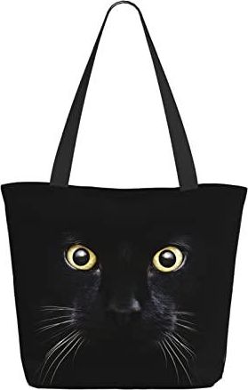 AOOEDM Joli sac &agrave; provisions pour femme chat noir 33 x 27,9 x 17,8 cm. Le cadeau parfait pour la Saint-Valentin. Cest de la Saint-Valentin pour maman, fille,