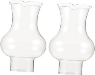 BESPORTBLE 2 St&uuml;ck Glas Lampenschirme f&uuml;r &Ouml;llampe Ersatz Winddicht Klare Glasabdeckung &Oslash; Kleine Lampenschirme Robust und Einfach zu Reinigen F&uuml;r Kerosinlampen un