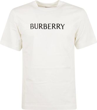 Burberry Homme, Tops, Blanc, Taille: S Logo T-Shirt