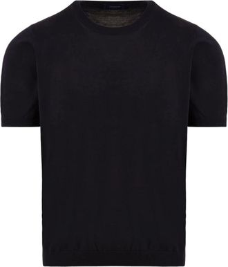 Drumohr Homme, Pulls, Bleu, Taille: M T-shirt en coton tricot&eacute;
