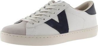 Victoria Basket Basse Unisexe Berlin Cuir & Pièces en Contraste & Bout en Croûte De Cuir 1126142 pour Adulte Marino 36