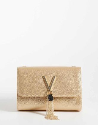 Valentino divina Umh&auml;nge-Clutch mit &Uuml;berschlag in Gold