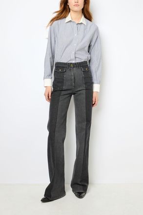 Gerard Darel Jean flare bicolore - ANNA - anthracite