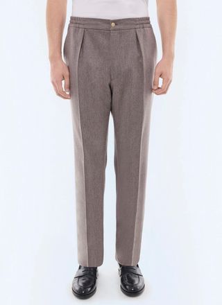 Fursac Pantalon élastiqué en flanelle de laine - Taille XL - Homme