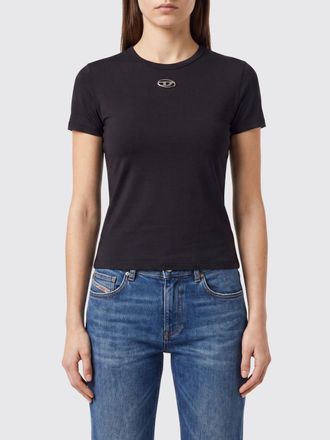 Diesel T-shirt en coton coupe slim avec logo Oval D contrastant