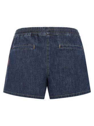 Valentino Garavani Womens Blue Cotton Bermuda Shorts
