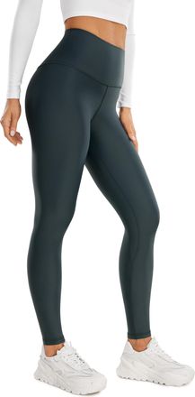 CRZ YOGA Damen Sport Thermo Leggings Winter Warme Sports Yoga Leggins High Waist Fleece Thermal Sportleggins - 71cm Melanit 38